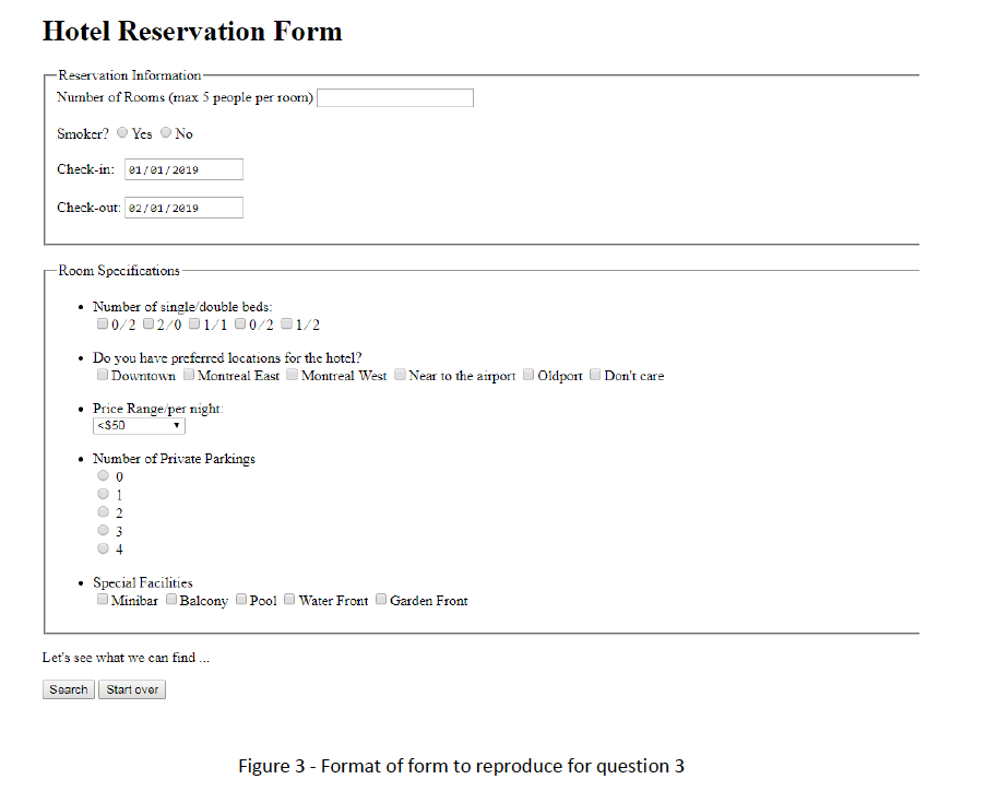 Solved Hotel Reservation Form Reservation Information Number | Chegg.com