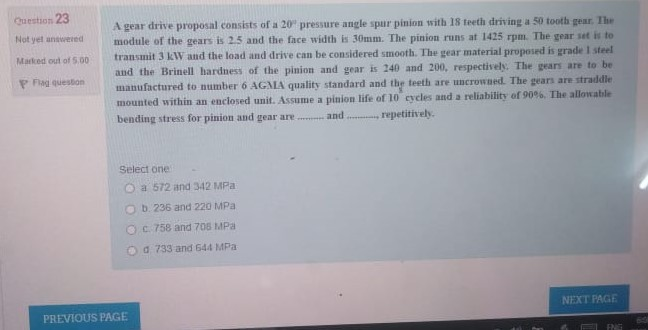 Solved Question 23 Not yet answered Marked out of 5.00 A | Chegg.com