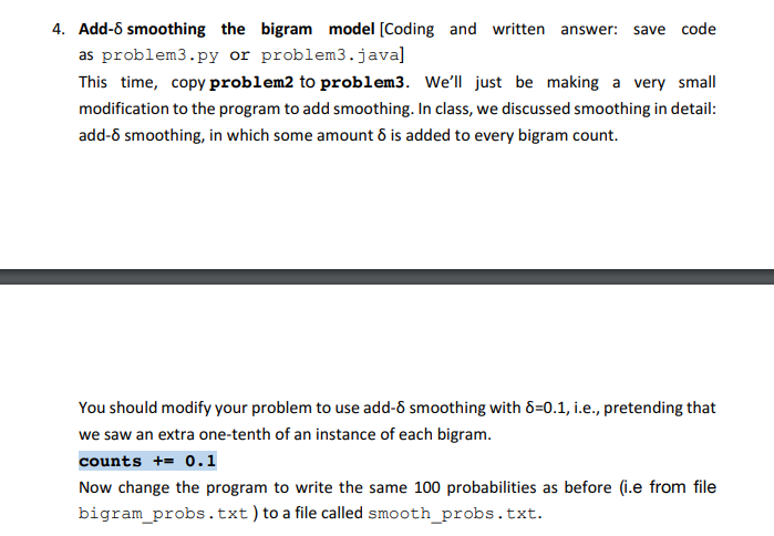 For this assignment, we will develop n-gram models | Chegg.com