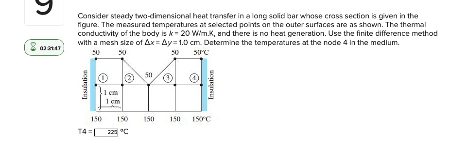 Solved Consider steady two-dimensional heat transfer in a | Chegg.com