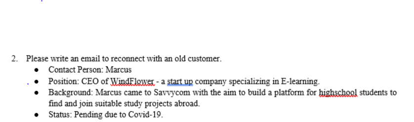 Solved 2. Please write an email to reconnect with an old | Chegg.com