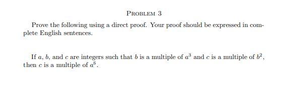 Solved Prove the following using a direct proof. Your proof | Chegg.com