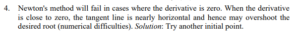 Solved 4. Newton's method will fail in cases where the | Chegg.com