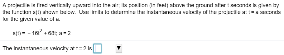 Solved A projectile is fired vertically upward into the air; | Chegg.com