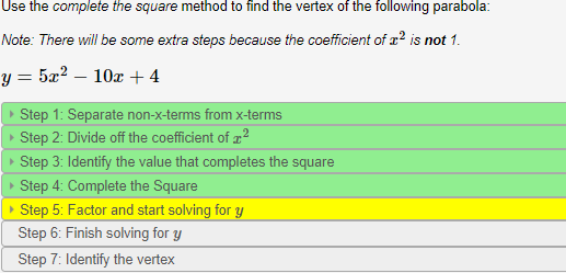 Solved Use the complete the square method to find the vertex | Chegg.com