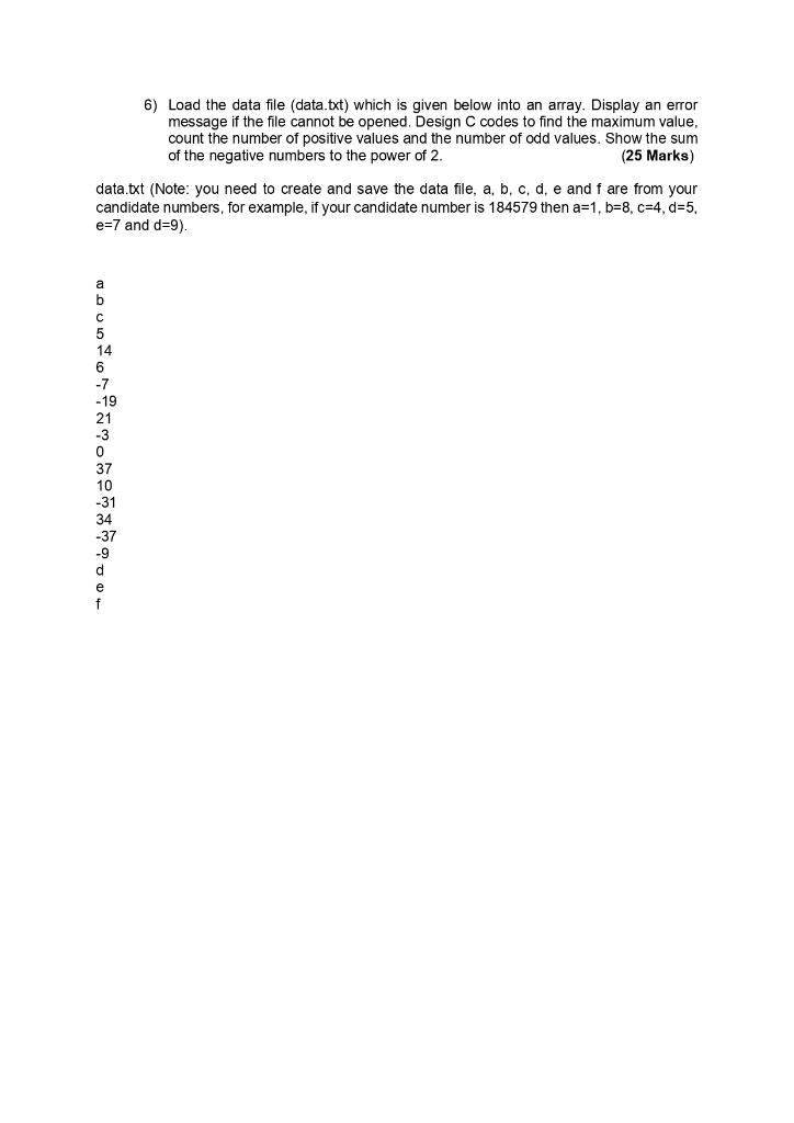 Solved Programming for Engineers (2021/2022) C Programming | Chegg.com