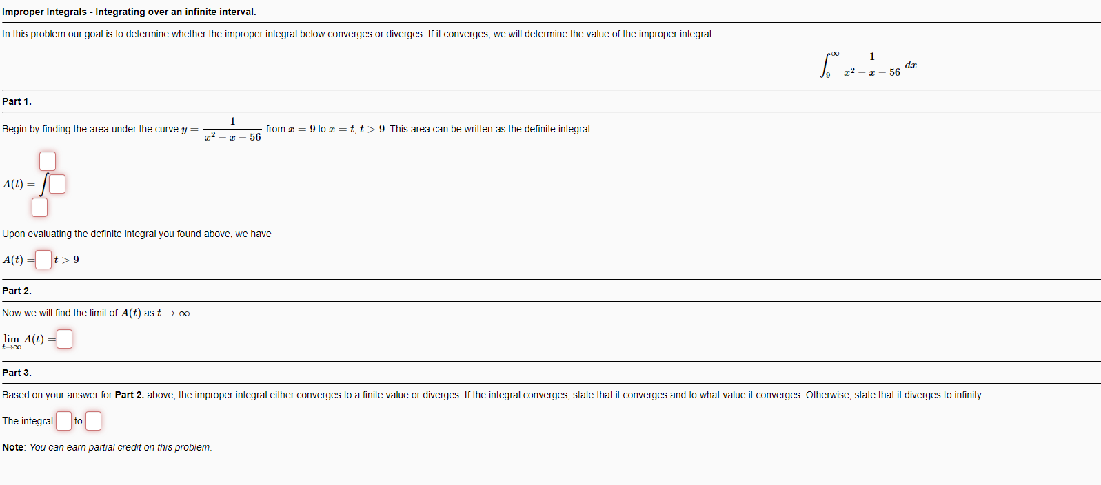 Solved Improper Integrals Integrating Over An Infinite