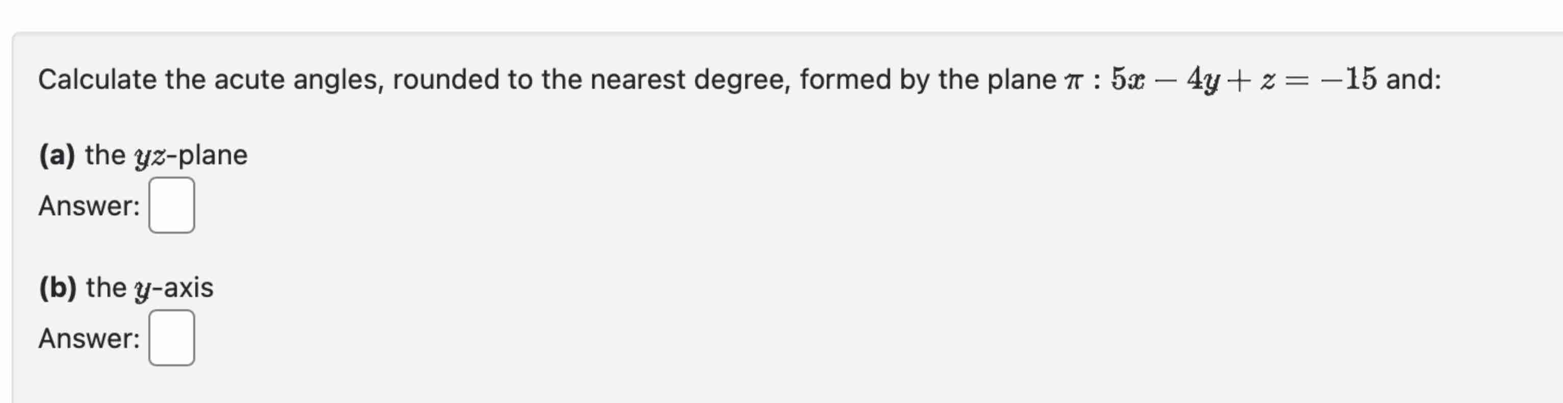Solved Calculate the acute angles, rounded to ﻿the nearest | Chegg.com