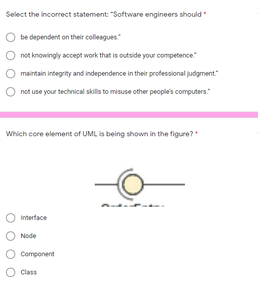 Solved Select the incorrect statement: "Software engineers | Chegg.com