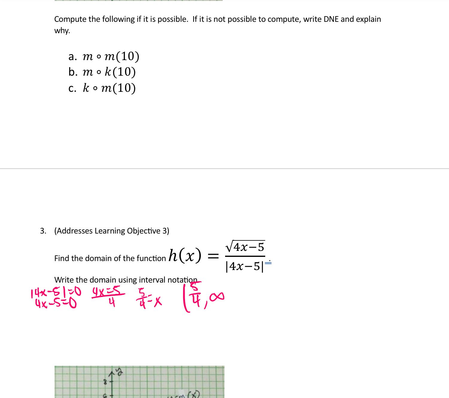 Solved 6. (Addresses Learning Objective 6) The function m(x) | Chegg.com