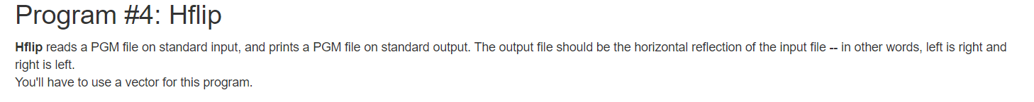 Program #1: Pgminfo Your first PGM program should | Chegg.com