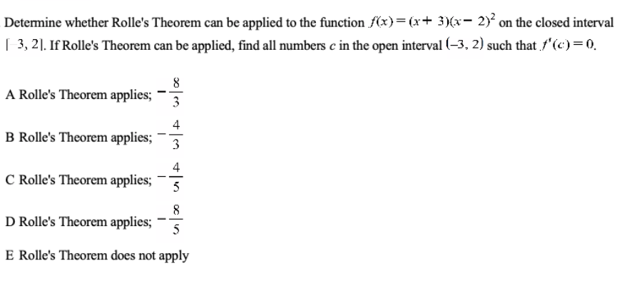 Solved Determine whether Rolle's Theorem can be applied to | Chegg.com
