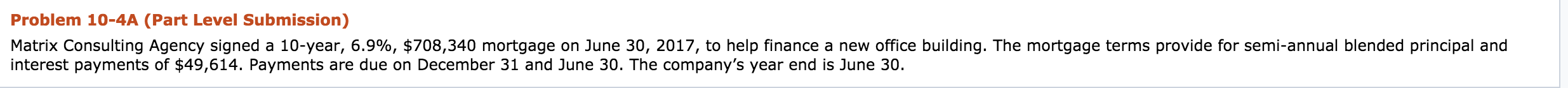 Solved Problem 10-4A (Part Level Submission) Matrix | Chegg.com