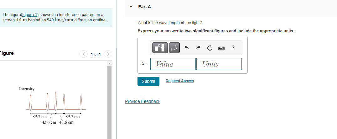 Solved The figure(Figure 1) shows the interference pattern | Chegg.com