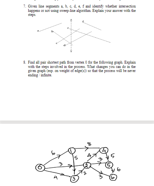 Solved 7. Given line segments a,b,c,d,e,f and identify | Chegg.com