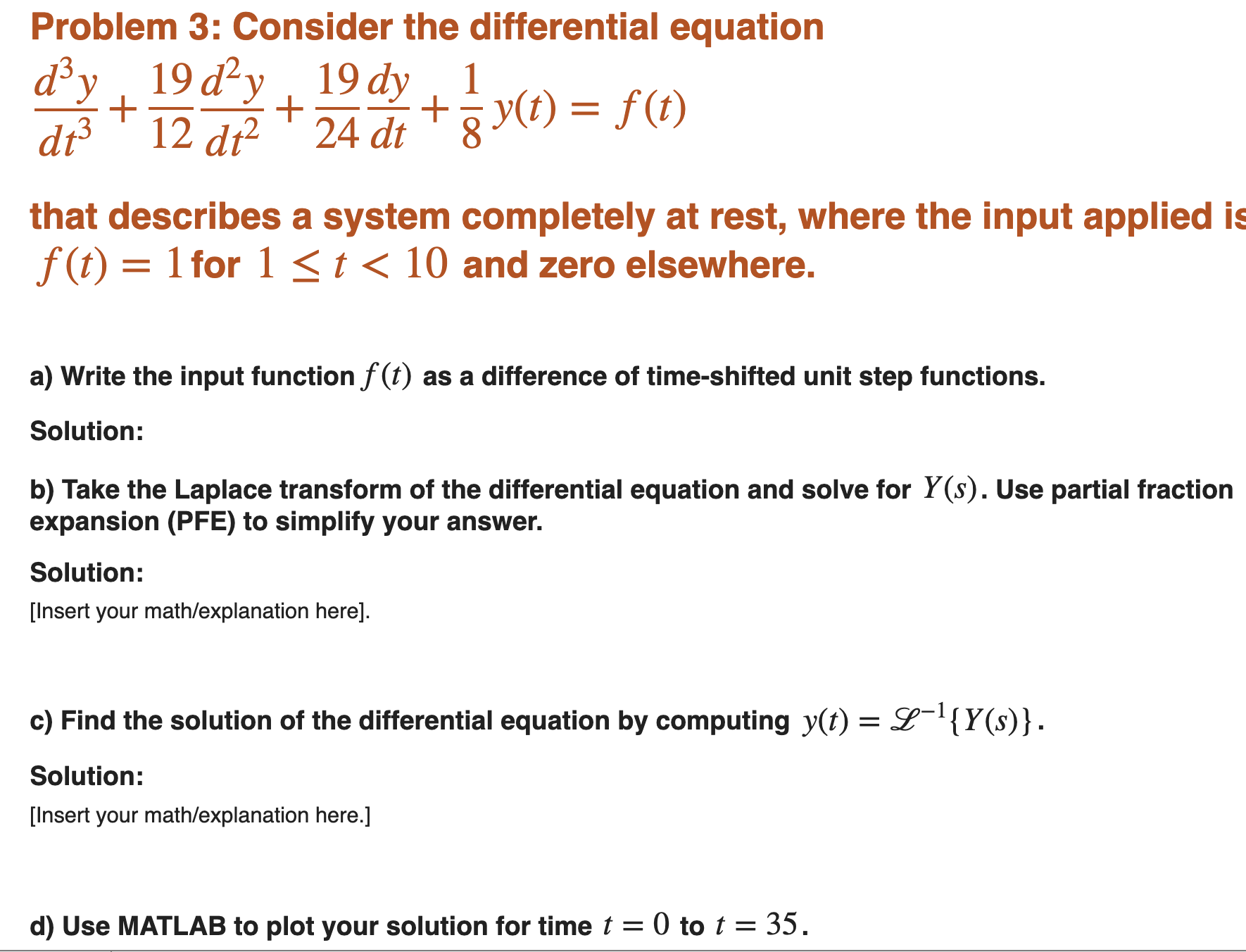 Problem 3: Consider the differential equation | Chegg.com