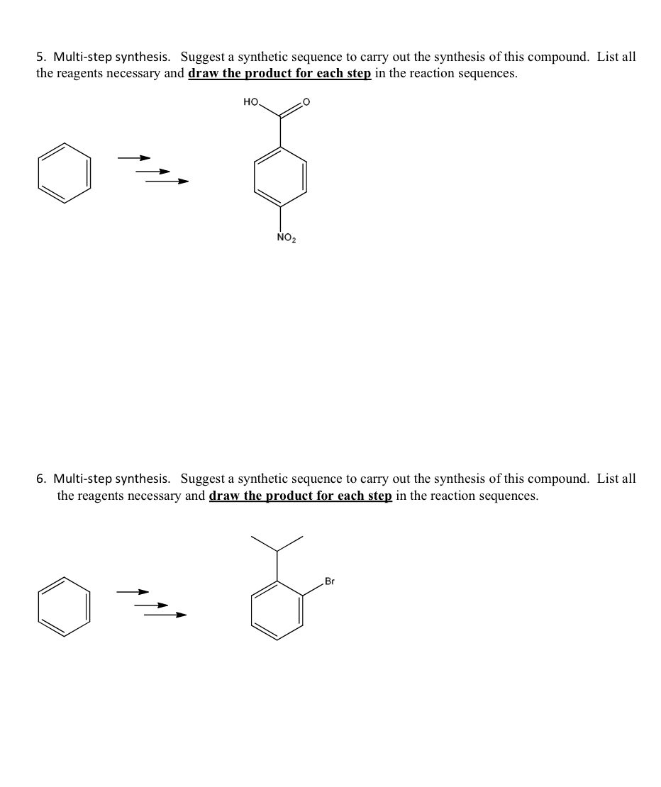 5. ﻿Multi-step synthesis. Suggest a synthetic | Chegg.com