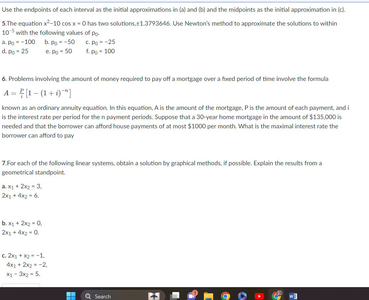 Solved Solve all the following question manually except for | Chegg.com
