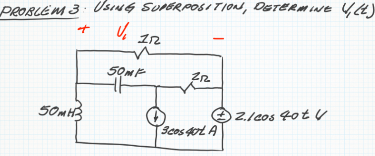 Solved PROBLEM3: UsinG SUDERPOSITION, DETERMINE (,Lt)PROBLEM | Chegg.com