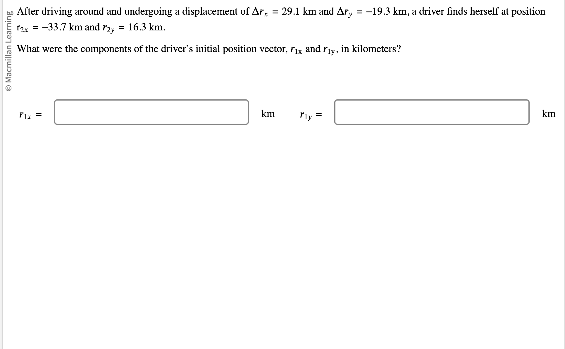 Solved After driving around and undergoing a displacement of | Chegg.com