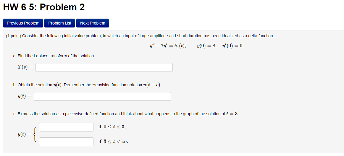 Solved HW 6 5: Problem 1 Previous Problem Problem List Next | Chegg.com