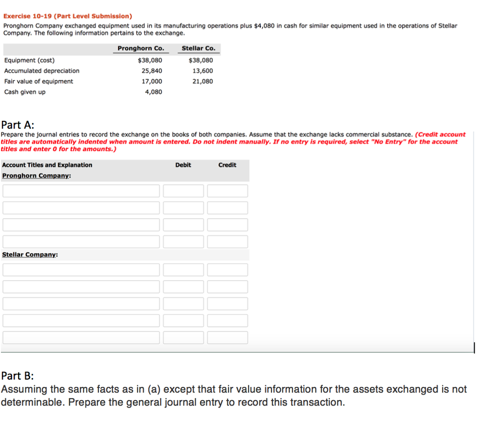 Solved Exercise 10-19 (Part Level Submission) Pronghorn | Chegg.com