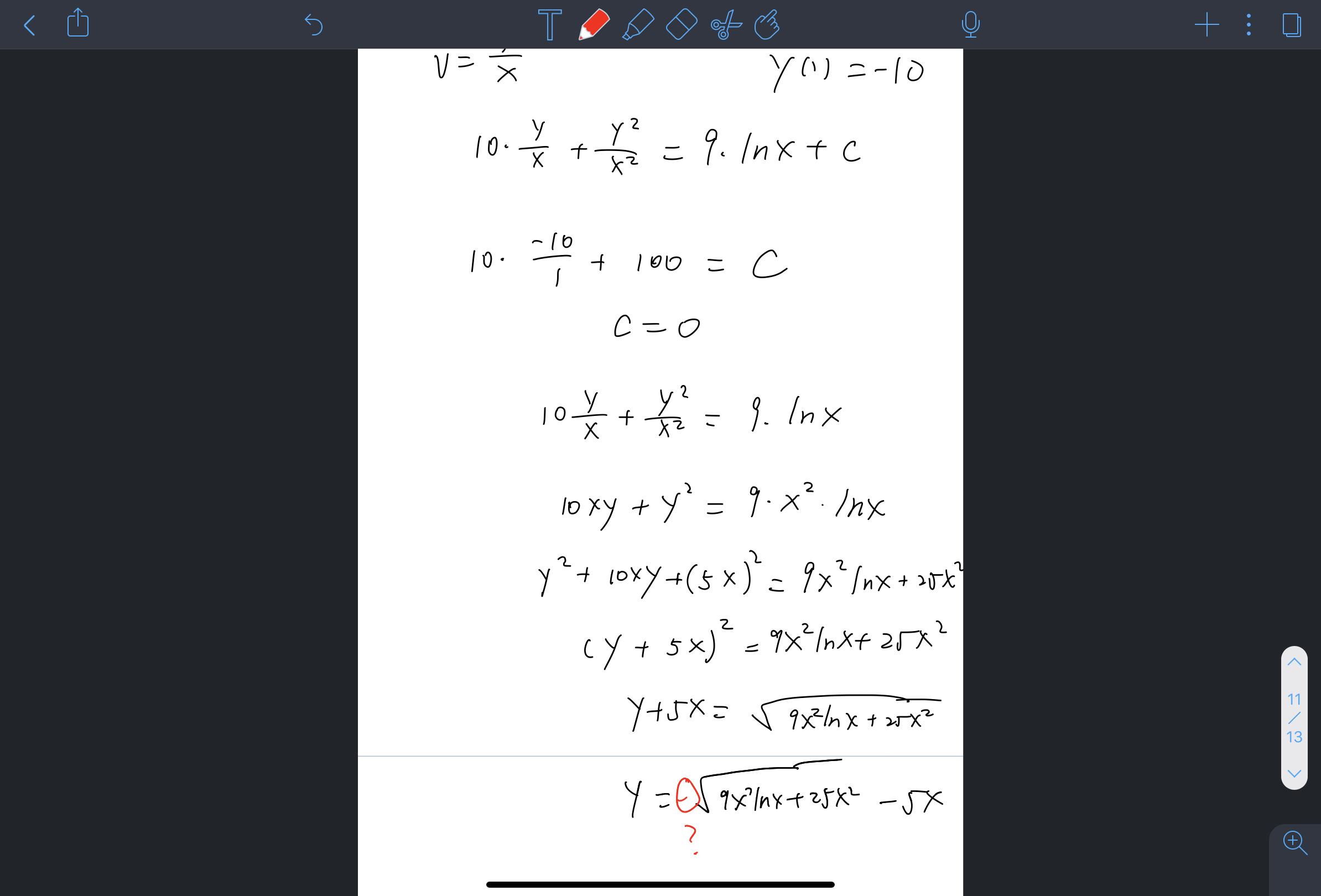 Solved Consider the differential equation (10x" + 2xy)y' = | Chegg.com