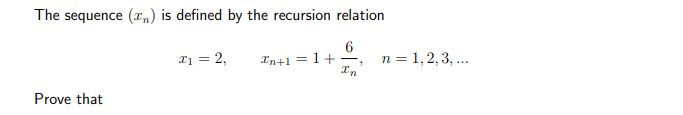 Solved The sequence () is defined by the recursion relation | Chegg.com