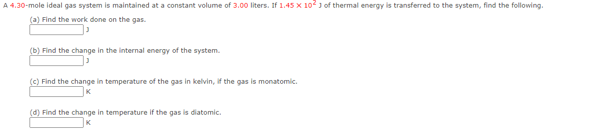 Solved A 4.30-mole ideal gas system is maintained at a | Chegg.com