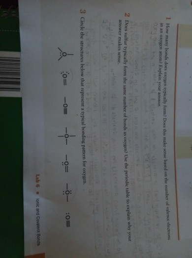 Solved ons 1 How many bonds does oxygen typically form? Does | Chegg.com