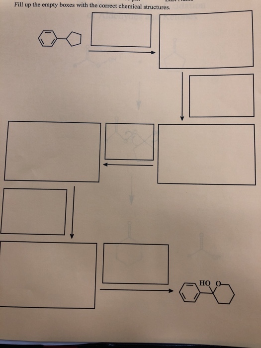 Solved Fill up the empty boxes with the correct chemical | Chegg.com