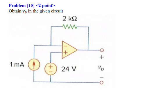Solved Problem [15] Obtain v0 in the given circuit | Chegg.com