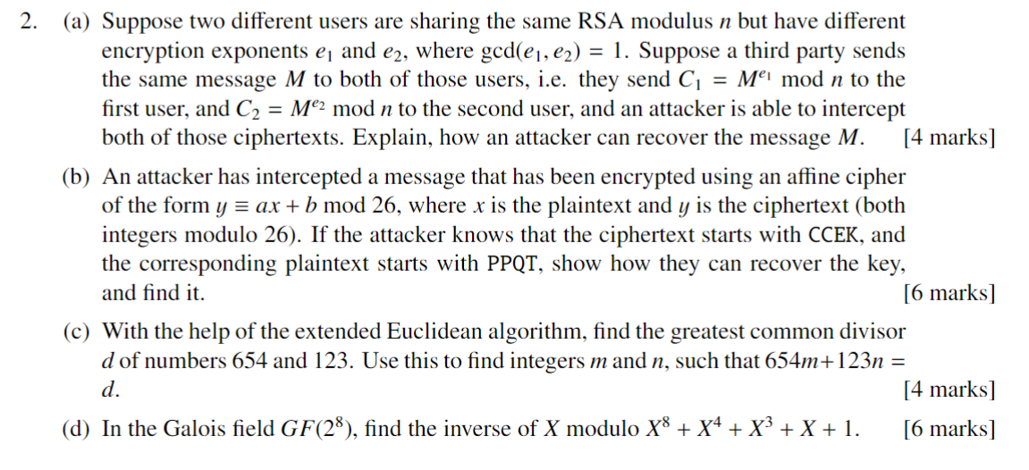 Solved 2. (a) Suppose two different users are sharing the | Chegg.com