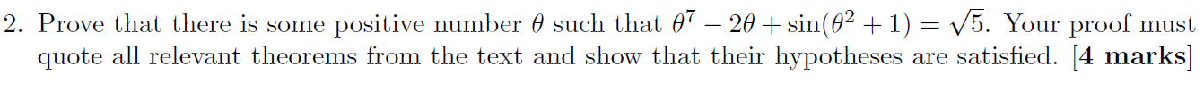Solved Prove that there is some positive number θ such that | Chegg.com