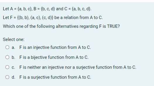 [Solved]: QUESTION 1 Let A={a,b,c},B={b,c,d} and C={a,b,c,d}