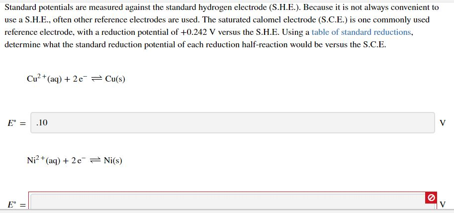 Solved Standard potentials are measured against the standard | Chegg.com