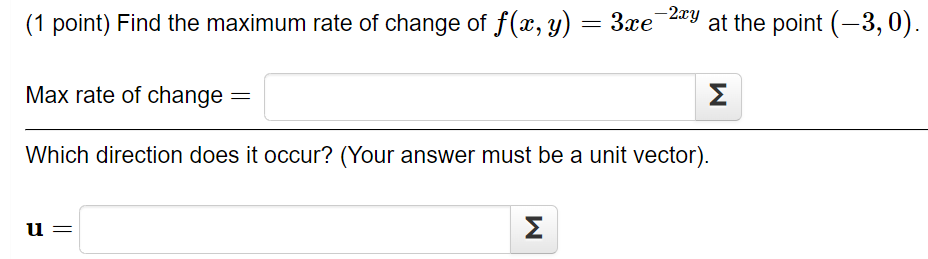 Solved (1 point) Find the maximum rate of change of | Chegg.com