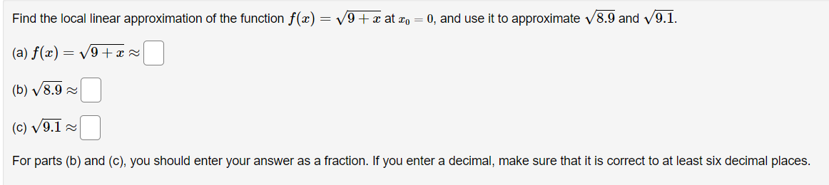 Solved Find the local linear approximation of the function | Chegg.com