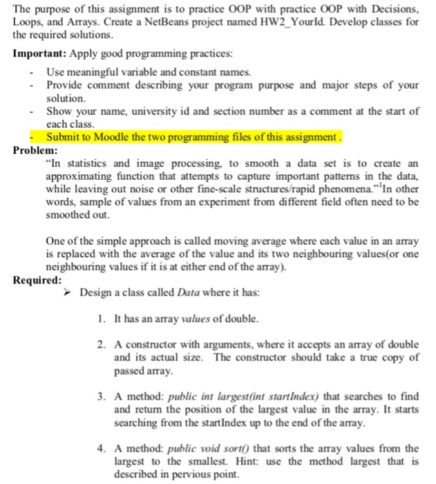 Solved The purpose of this assignment is to practice OOP | Chegg.com