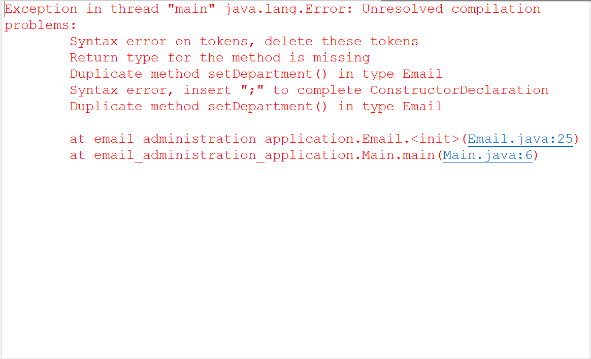 Solved package email_administration_application; import | Chegg.com