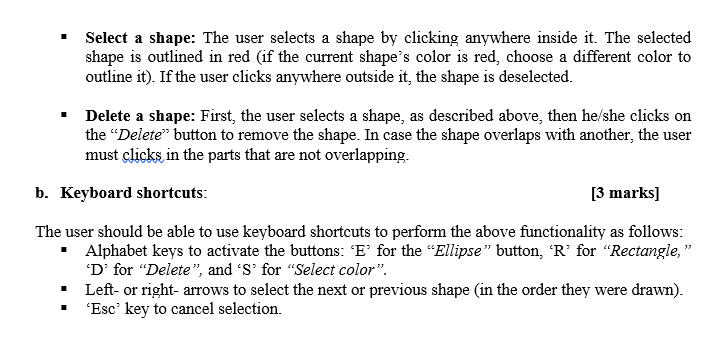 Solved Exercise 1: Implement a simple shapes editor Create a | Chegg.com