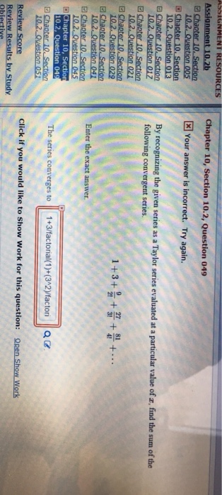 Solved Chapter 10 Section 10 2 Question 049 図 Your Answer