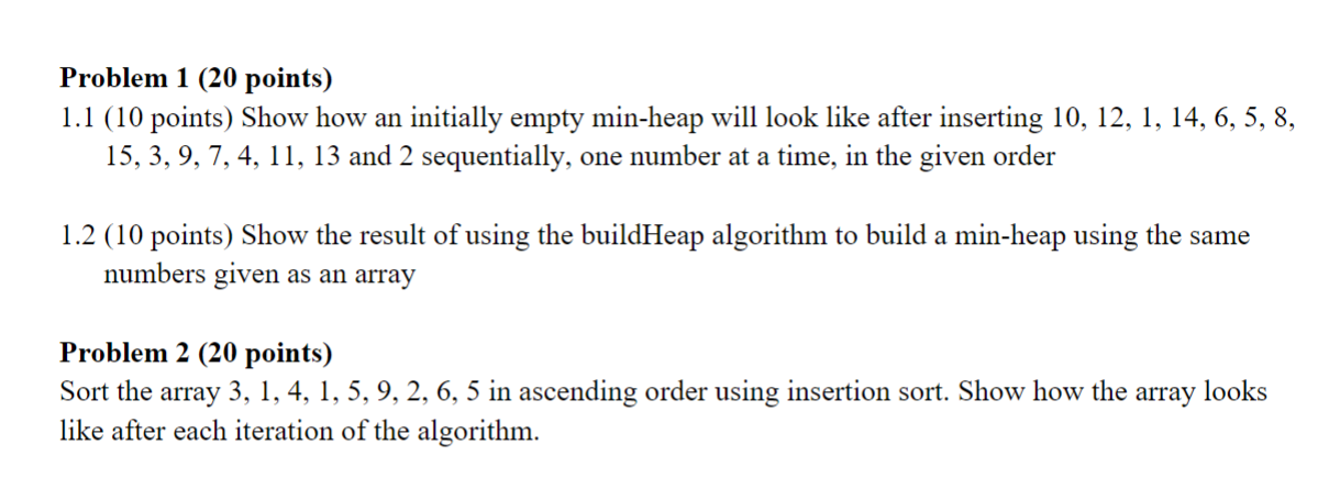 Solved Please answer ALL of Problem 1 (including 1.1 ﻿and | Chegg.com