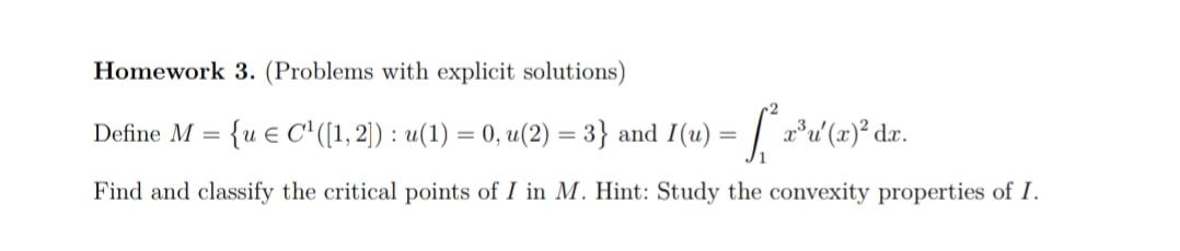 Solved Homework 3. (Problems with explicit solutions) Define | Chegg.com