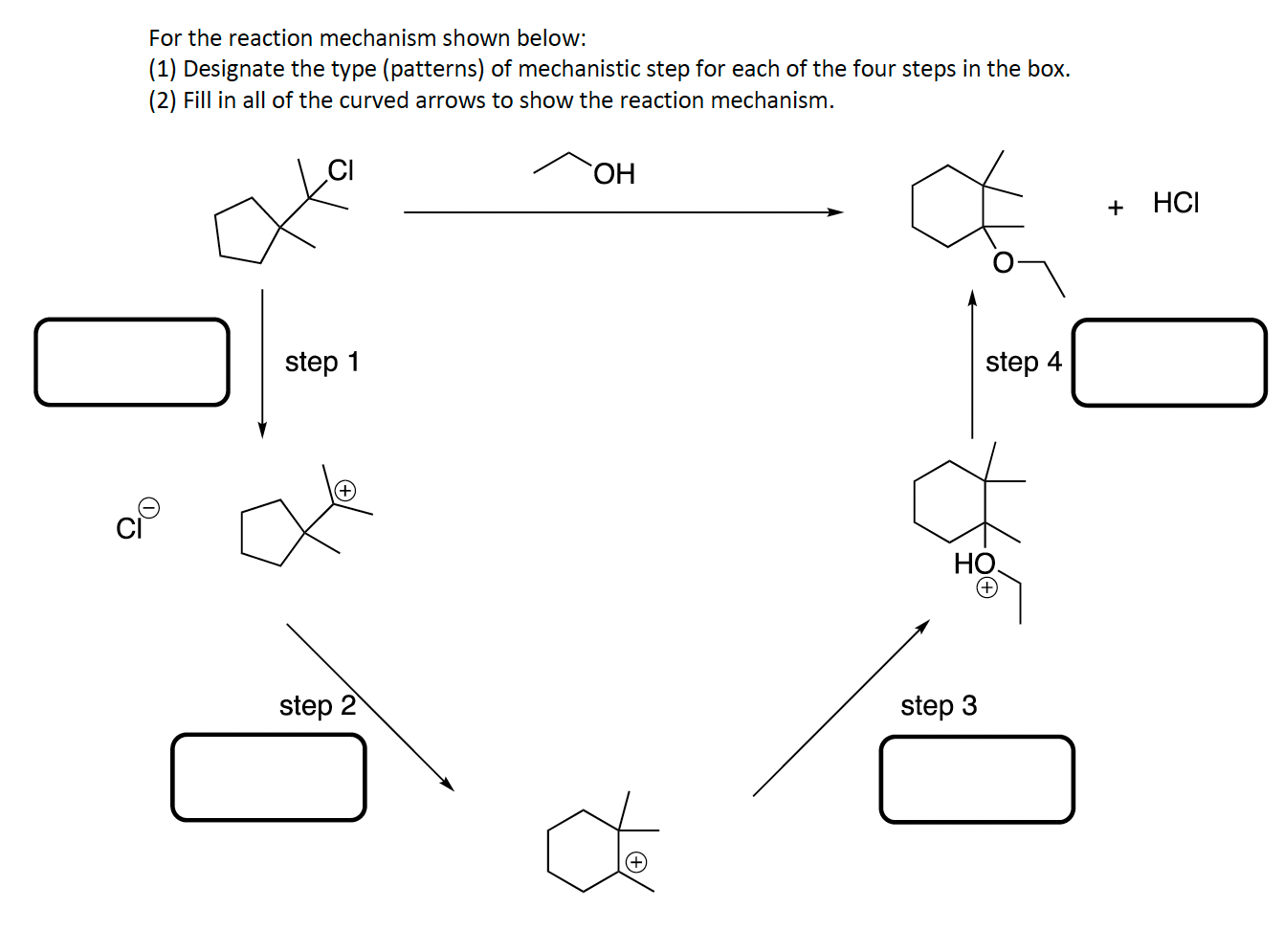 Solved For the reaction mechanism shown below:(1) ﻿Designate | Chegg.com