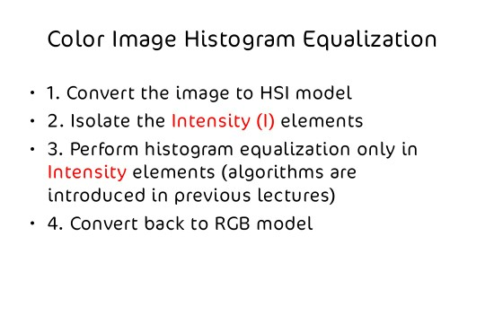 Solved Color Image Histogram Equalization . 1. Convert the | Chegg.com