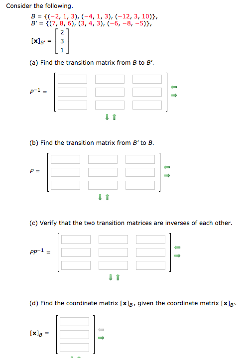 Solved Consider the following. 2 (a) Find the transition | Chegg.com