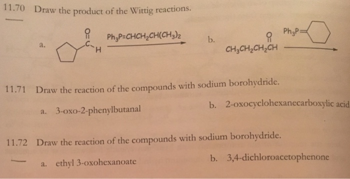Solved 11.70 Draw the product of the Wittig reactions Ph3P ! | Chegg.com