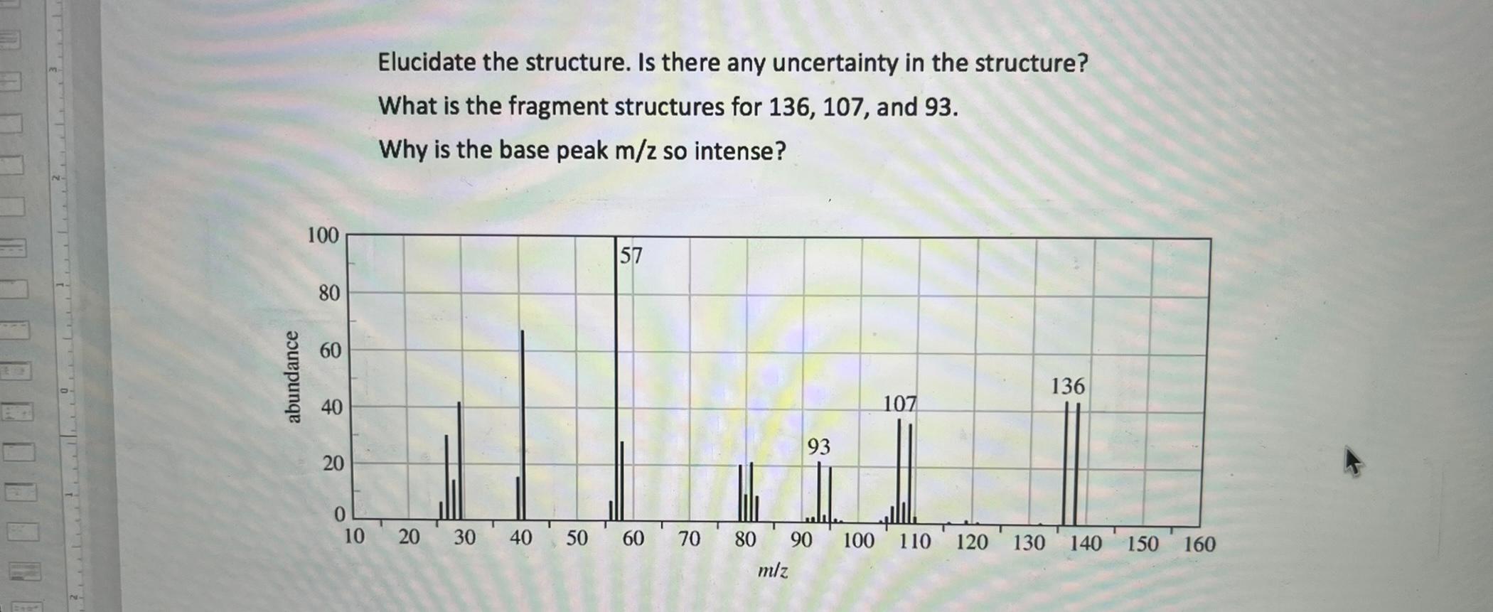 Solved Elucidate the structure. Is there any uncertainty in | Chegg.com
