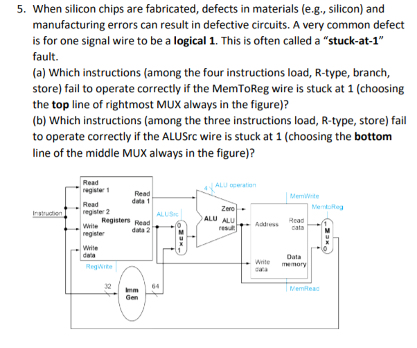 5. When silicon chips are fabricated, defects in | Chegg.com